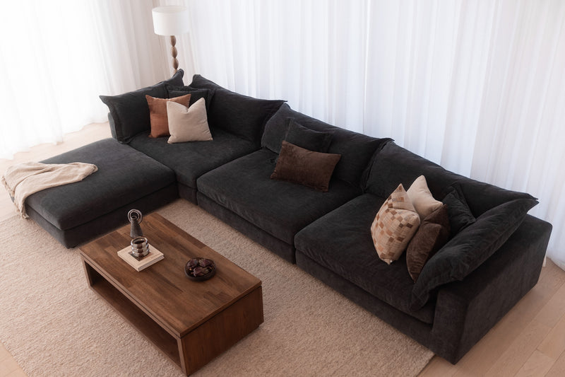 Buy 6 Seater Glebe Modular Lounge with Chaise in Perth, Osborne Park ...