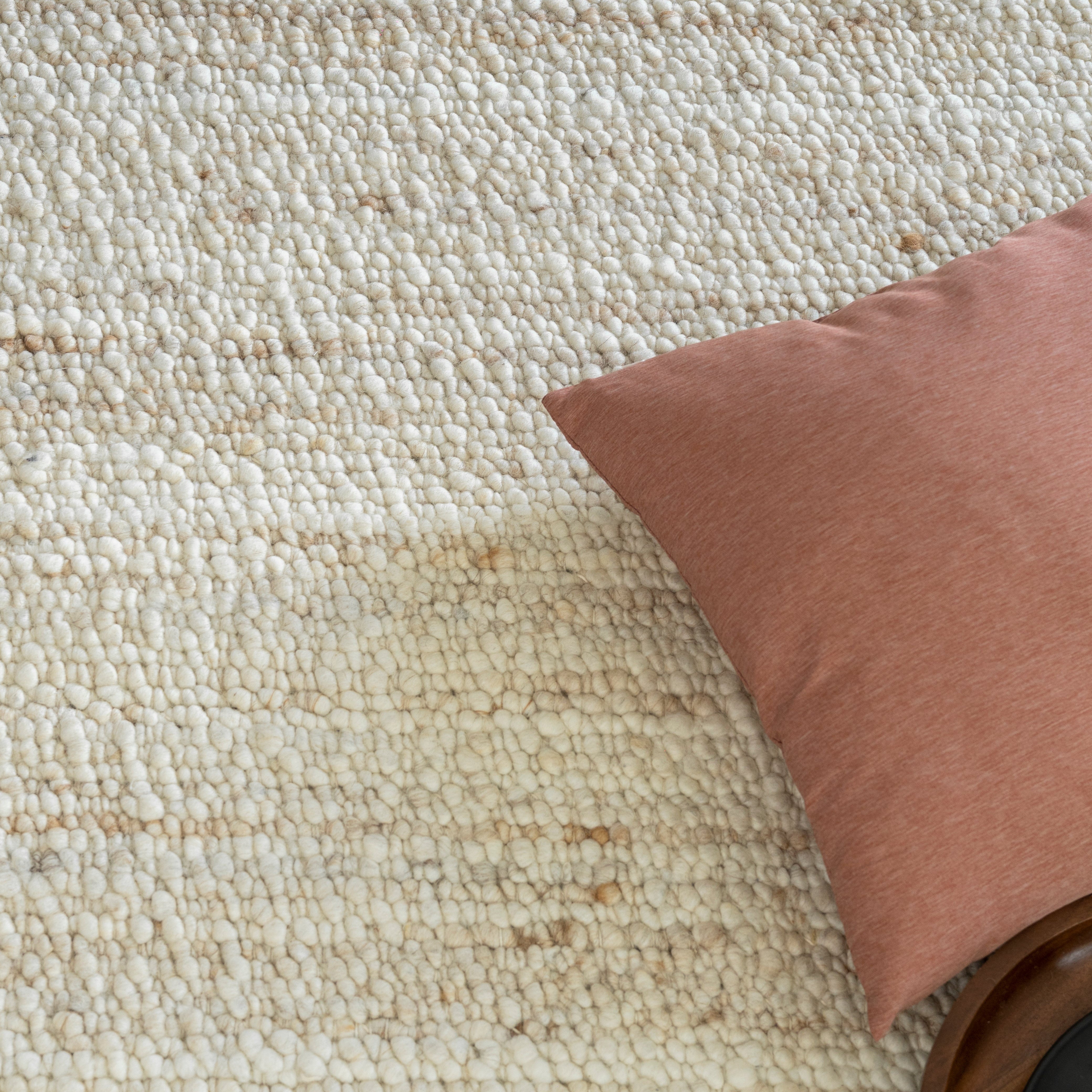 Belgium-Handwoven Textured Wool Rug - Mushroom – The Furniture Gallery