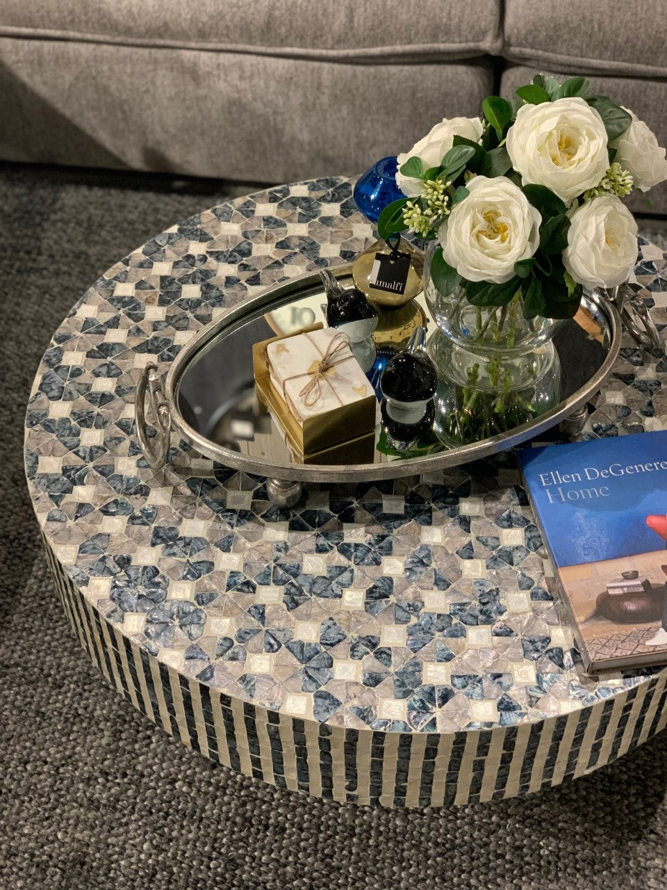 Buy Nya Blue Shell Inlay Design Coffee Table in Perth, Osborne Park ...
