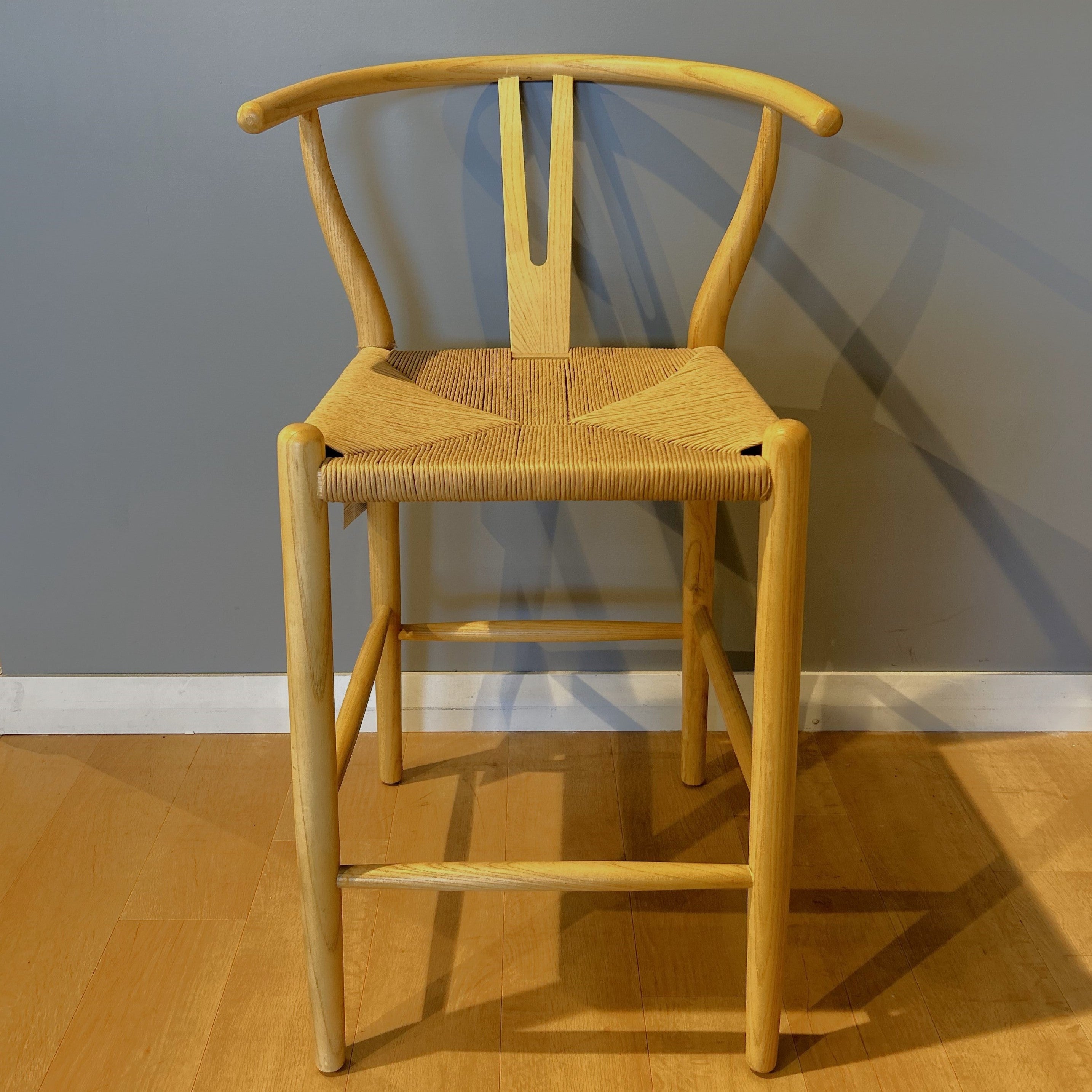Elm Wishbone Counter Stool - Natural – The Furniture Gallery
