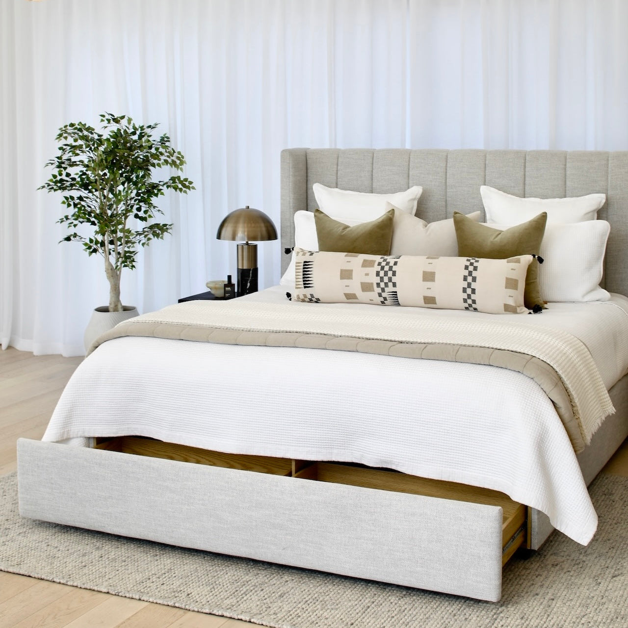 Buy Allure Natural Bed with Drawers Perth, Osborne Park & Joondalup WA ...