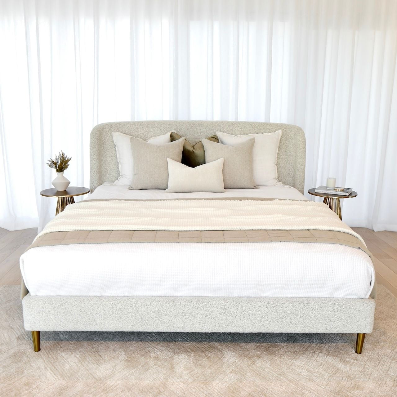 Verona Bed - Latte – The Furniture Gallery