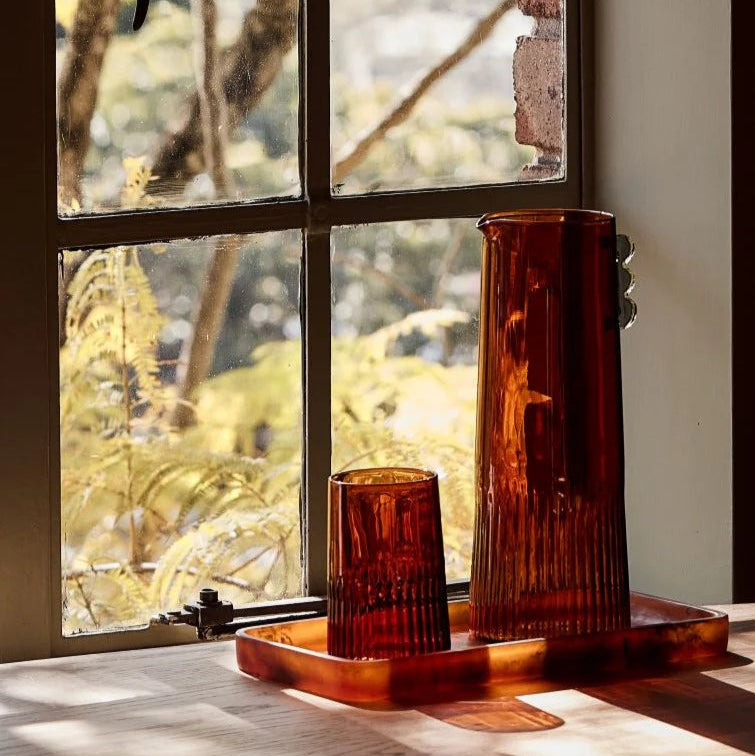 Kairos Large Water Glass (Set of 2) - Dark Amber – The Furniture Gallery