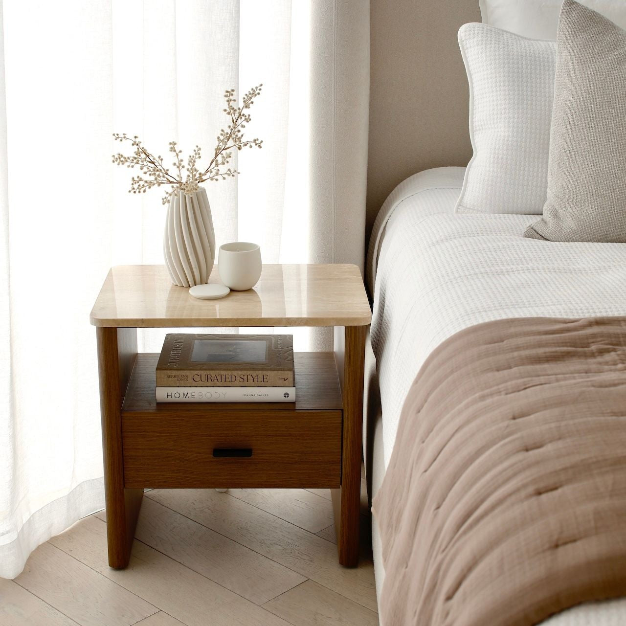Buy Oscar Travertine Bedside Table Perth, Osborne Park, Joondalup – The ...