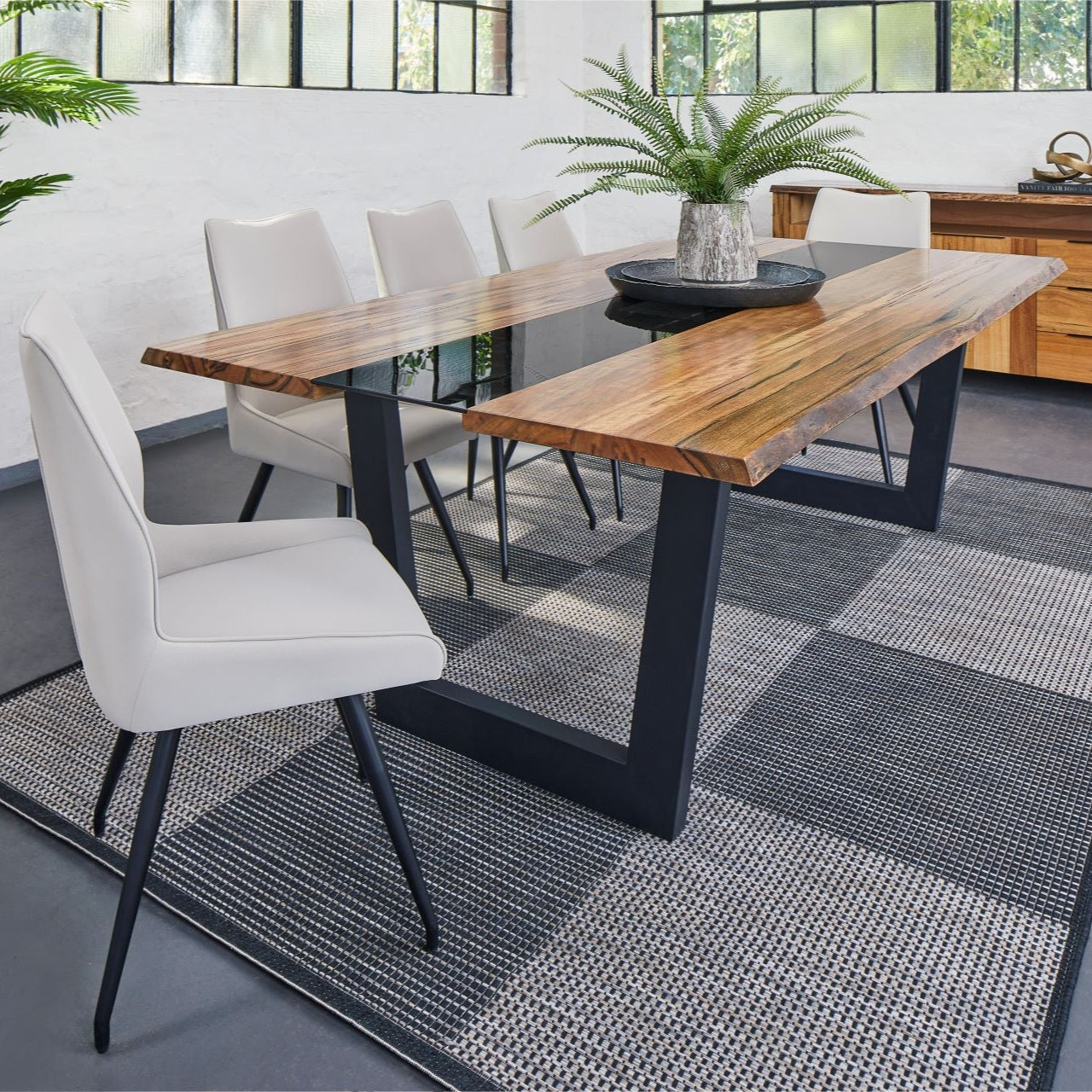 Buy Sienna Solid Marri Timber Glass Dining Table Set in Perth, Osborne Park, & Joondalup – The ...
