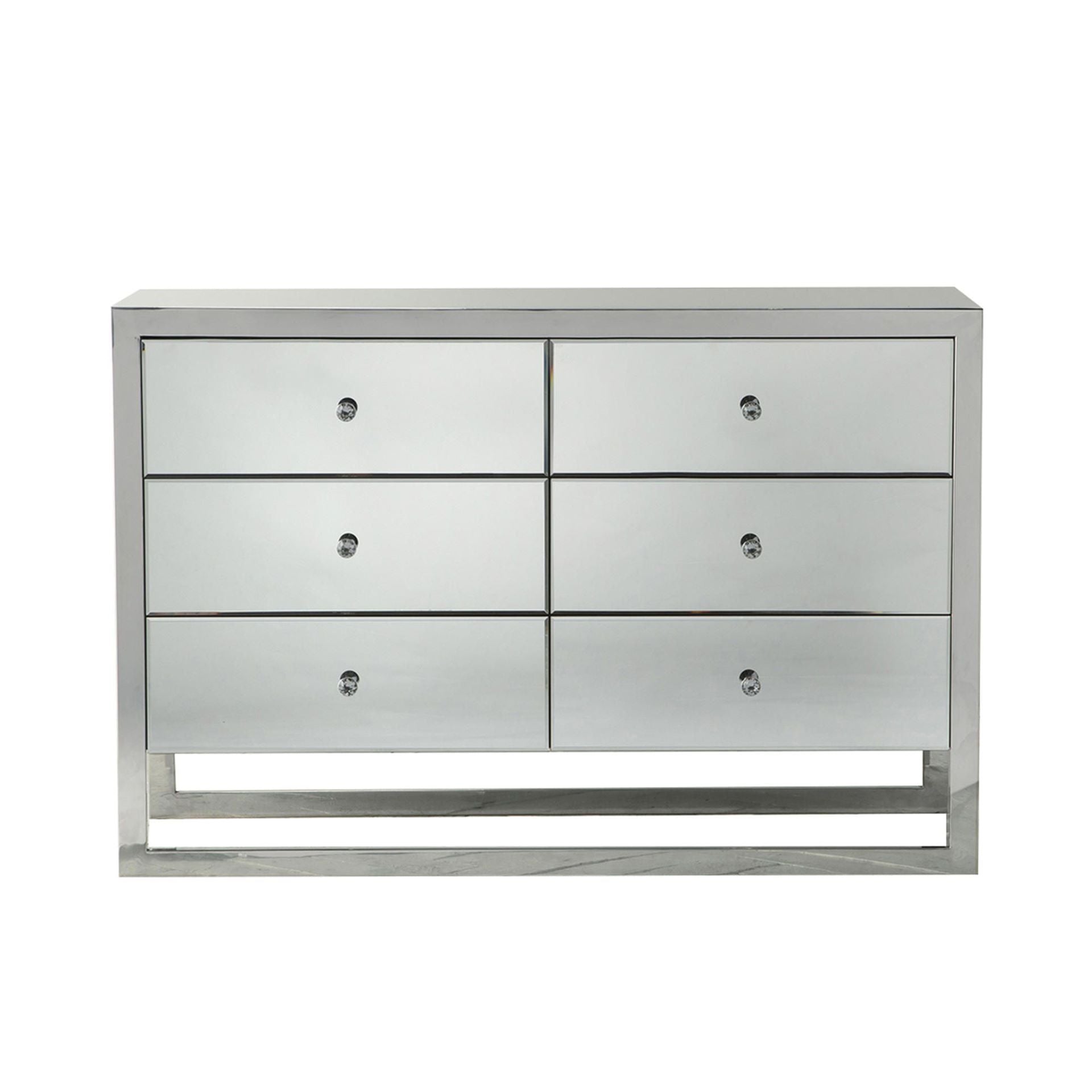 Buy Cutler Mirrored 6 Drawer Chest in Perth, Osborne Park, Joondalup WA ...
