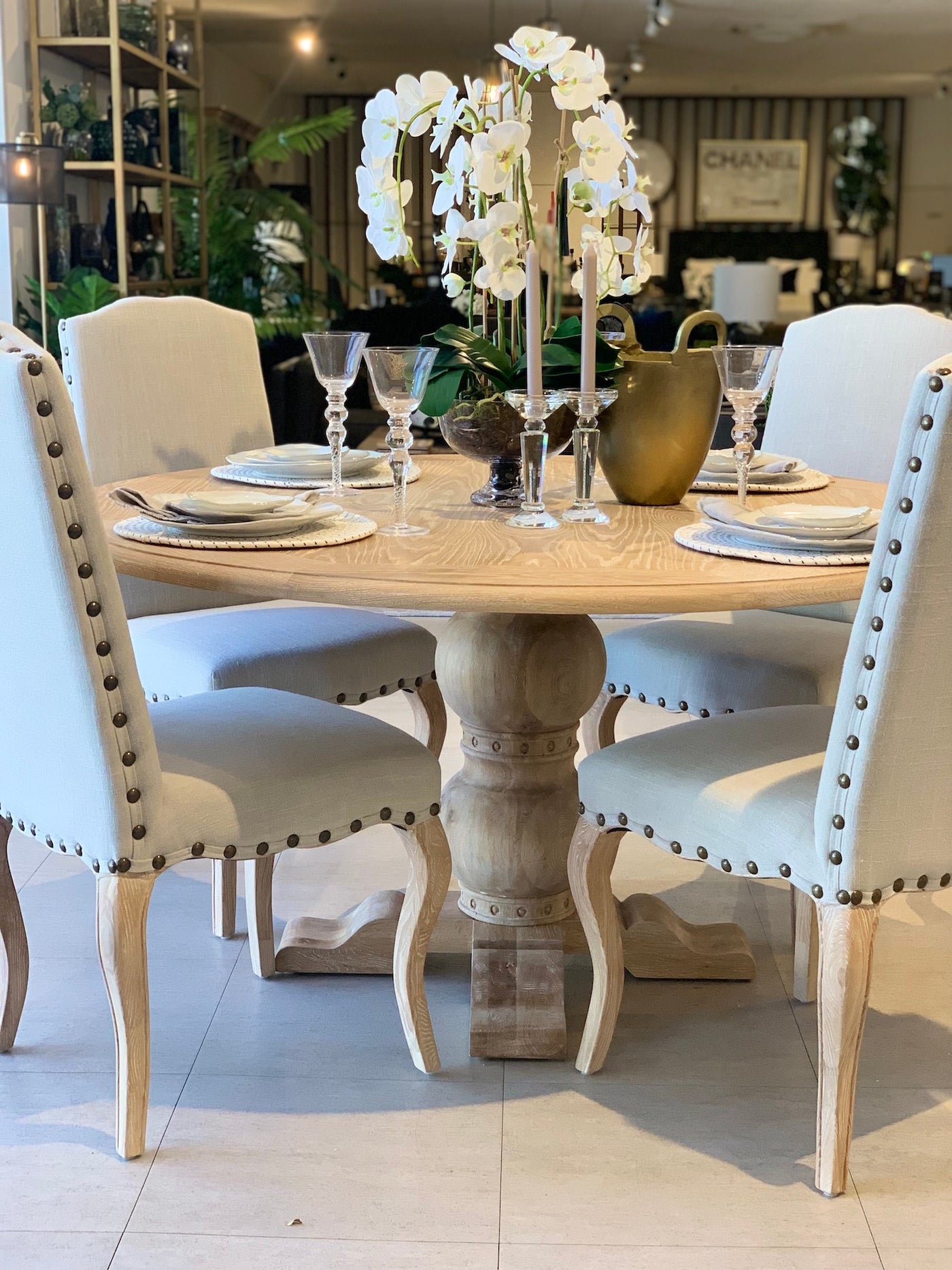 Corsica round dining table store